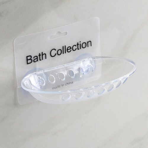 Мыльница пластиковая на присосках Bath Collection, 15,5×9,5×3 см, цвет микс