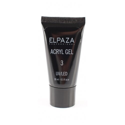 ELPAZA акригель Acryl Gel трехфазный камуфлирующий для моделирования, 3 мл, 003