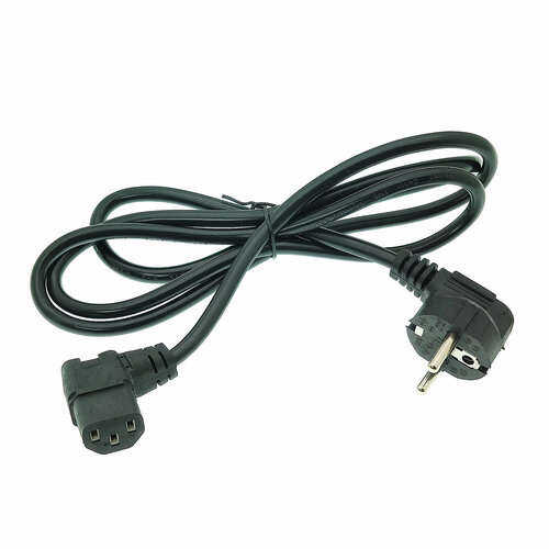 Шнур сетевой кабель для бытовой техники с угловым штекером 1.5м (С13/16А)