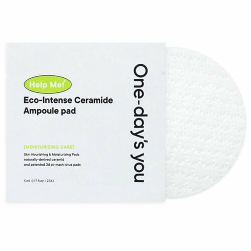 One-day's you Тонер-пэды с керамидами / Help Me Eco-Intense Ceramide Ampoule Pad, 20 пэдов