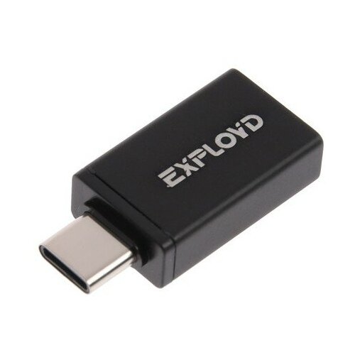 Переходник Exployd EX-AD-297, с Type-C на USB, музыка + гарнитура, черный