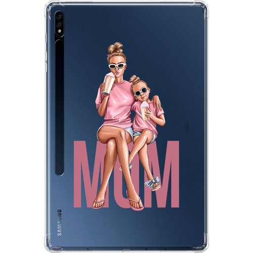 Противоударный силиконовый чехол для планшета Samsung Galaxy Tab S7 Plus/S8 Plus 12.4 Lovely mom