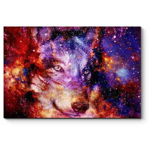 Модульная картина Космический волк 30x20