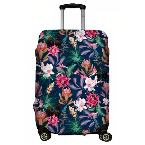Чехол для чемодана LeJoy, размер S, розовый, зеленый