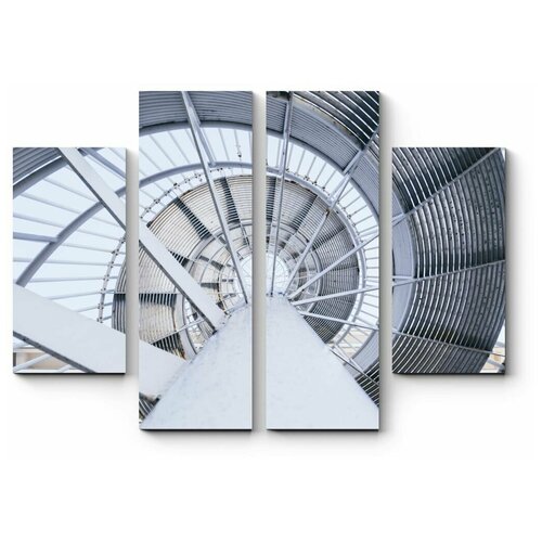 Модульная картина Стальная спиральная лестница150x113