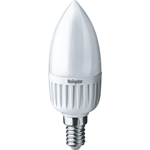 Лампа светодиодная LED 7вт E27 теплый матовая свеча | код. 18939 | NAVIGATOR (4шт. в упак.)
