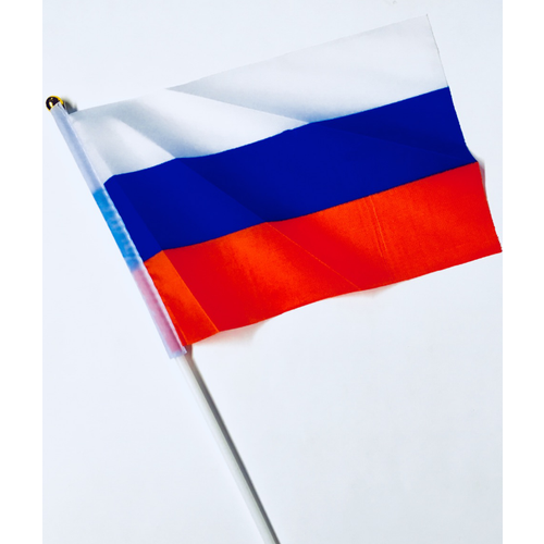 Флажки Россия Триколор на палочке, 3 шт, 40 см