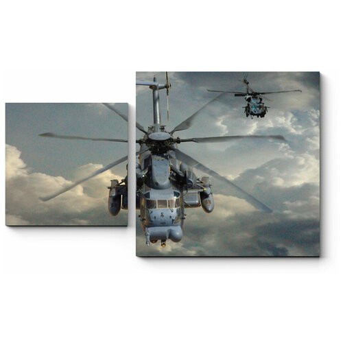 Модульная картина Вертолеты 50x30