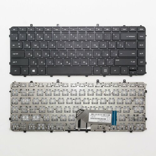 Клавиатура для HP Envy Ultrabook (Sleekbook) 6-1250er черная с серебристой рамкой