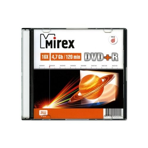 Диск DVD+RMirex4.7Gb 16x, 1 шт.