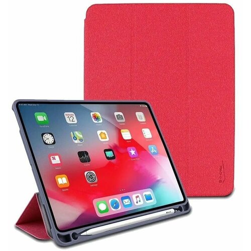 Чехол G-Case для iPad Pro 12.9" 2018 (3 Gen) с держателем для Apple Pencil тройное сложение красный Denim Roadster Plus
