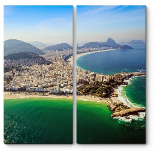 Модульная картина Пролетая над солнечным Рио-де-Жанейро 110x110
