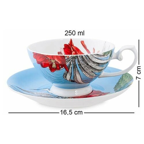 Чашка с блюдцем Тропикана синяя (Stechcol) SL-16 113-451816