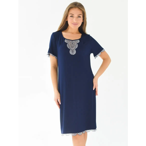 Сорочка  Текстильный Край, размер 52, синий