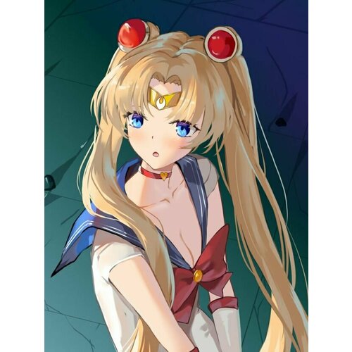 Плакат, постер на холсте Sailor Moon, Сейлор Мун. Размер 42 х 60 см