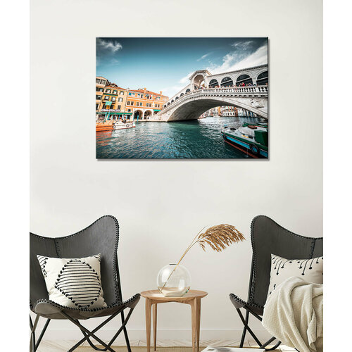 Картина/Картина на холсте для интерьера/Картина на стену/Картина для кухни/ - Венеция Мост Риальто (1) 20х30