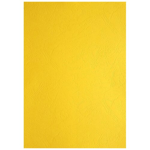 Обложки картон кожа А4, 230г/м2, желтые (100)