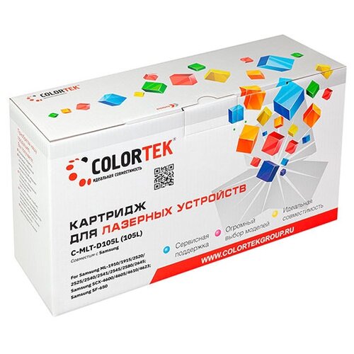 Картридж Colortek MLT-D105L, 2500 стр, черный