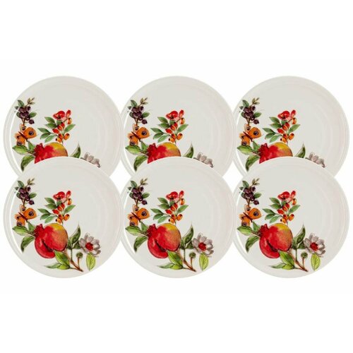 Набор 6 тарелок салатных Tutti Frutti, 23 см (Home&Style)
