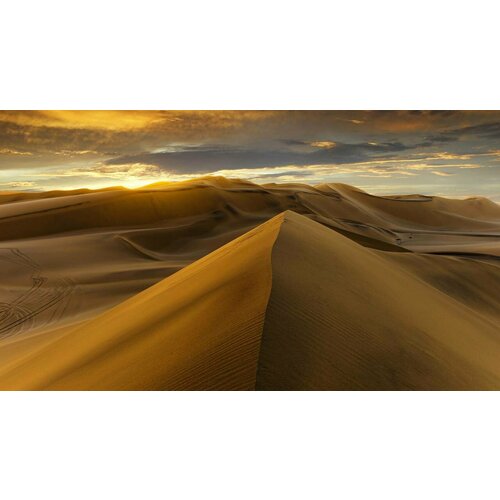 Картина на холсте 60x110 LinxOne "Desert sand sunset" интерьерная для дома / на стену / на кухню / с подрамником