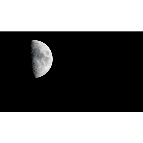 Картина на холсте 110x60 LinxOne "Пейзажи чёрный луна ночь месяц" интерьерная для дома / на стену / на кухню / с подрамником