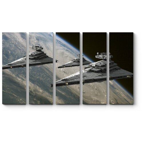 Модульная картина Межгалактические корабли 100x60