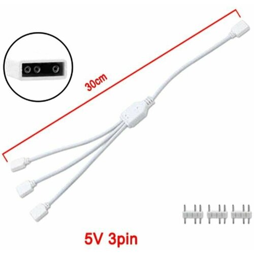 Удлинитель/Разветвитель A-RGB 5v3pin 1 в 3 белый