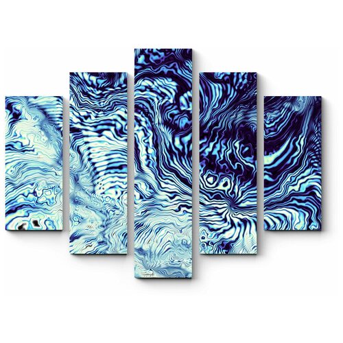 Модульная картина Волны и блики 125x100