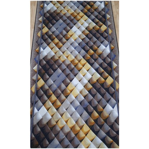 Ковровая дорожка на войлоке, Витебские ковры, с печатным рисунком, 2596, разноцветная, 1.3*2м