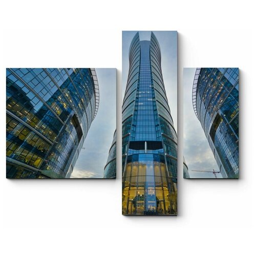 Модульная картина Зеркальная башня, Варшава90x74
