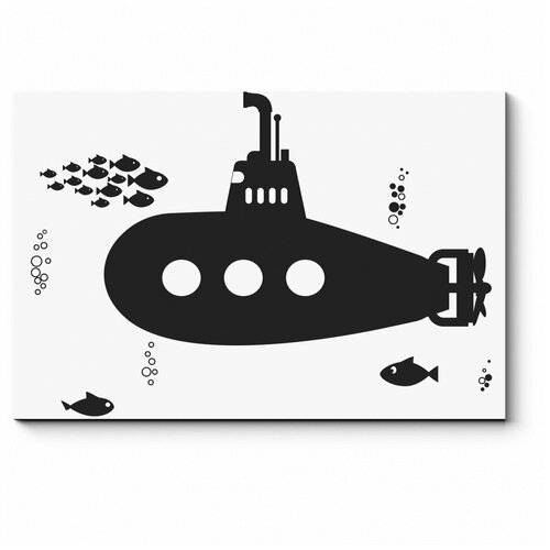 Модульная картина Подводная лодка 40x27