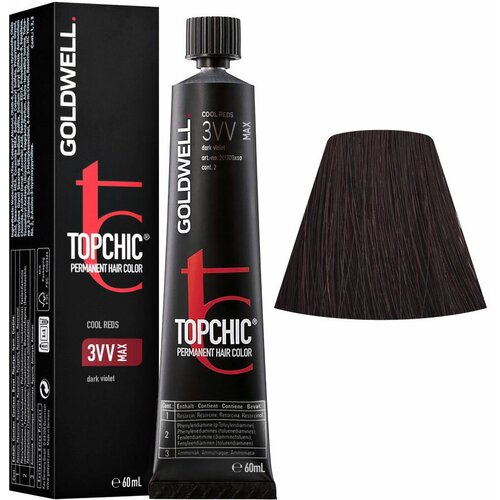 Goldwell Topchic стойкая крем-краска для волос, 3VV MAX чернослив, 60 мл