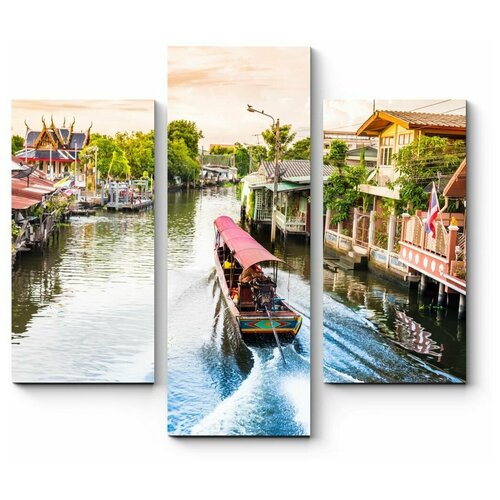 Модульная картина Путешествие по каналам Бангкока110x99