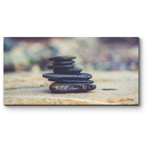 Модульная картина Черные камни140x70