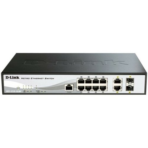 D-Link Коммутатор D-Link DGS-1210-10/ME DGS-1210-10/ME/B 8G 2SFP управляемый