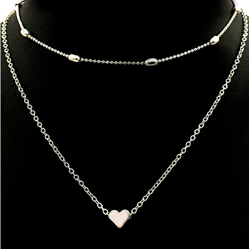 Чокер Fashion jewelry, длина 30 см., серебряный, серый