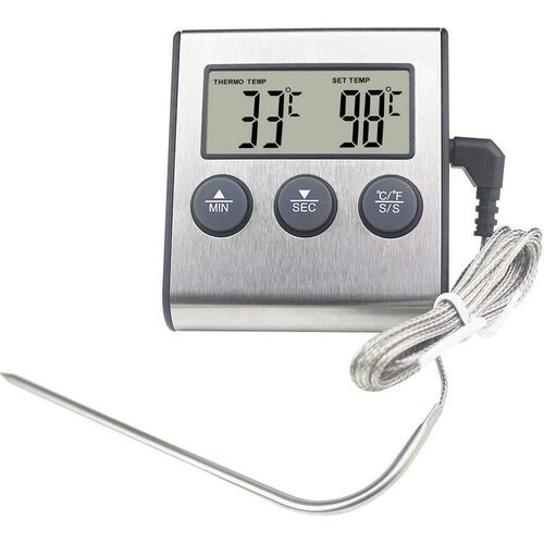 Термометр электронный с проводным термосенсором и звуковым оповещением - 1 шт.