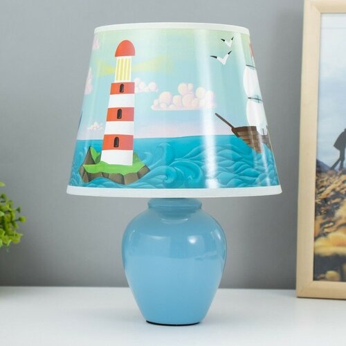 Настольная лампа "Морские приключения" Е14 40Вт голубой 9615157