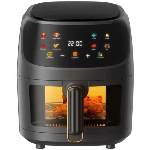 Аэрогриль silver crest Air Fryer Cooker Air Fryer 8L, Черный