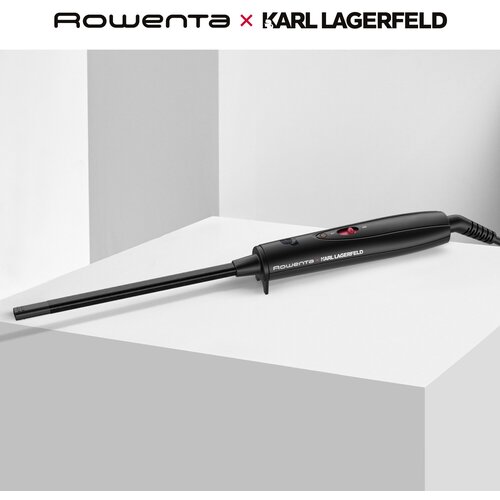Плойка для завивки волос Rowenta Karl Lagerfeld CF311LF0, черный, эксклюзивное покрытие Keratin & Glow, время нагрева 30 секунд
