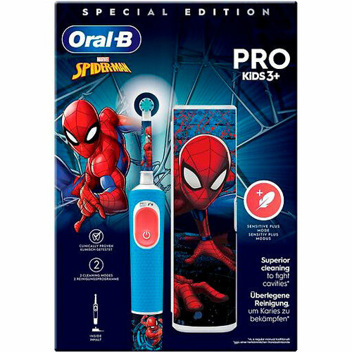 Электрическая зубная щетка Oral-B Vitality Pro Kids, Spider-Man 8006540773390