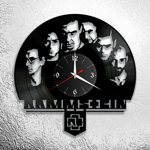 Настенные часы из виниловой пластинки с группой Rammstein