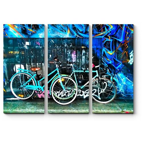 Модульная картина Велосипеды и граффити150x108