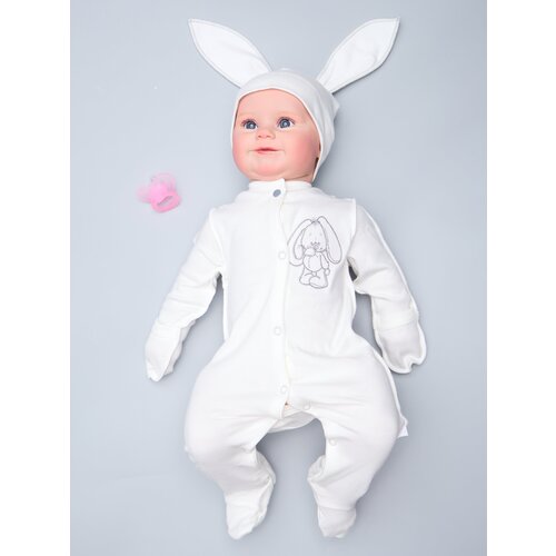 Комплект одежды Jolly Baby, размер 56-62, белый, бежевый