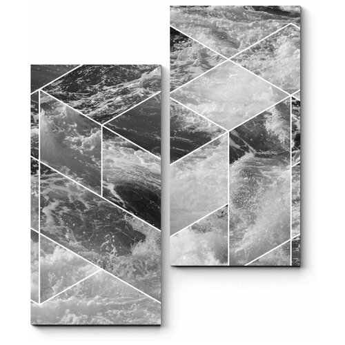 Модульная картина Узор из волн 110x138