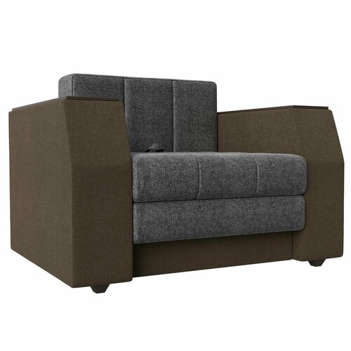 Кресло-кровать Лига Диванов Атлантида (Атланта) Серый/Коричневый (рогожка)