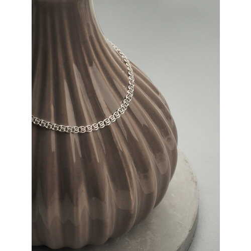 Браслет-цепочка Вознесенский ювелирный завод Браслет Лав (Love) с алмазной огранкой, серебро, 925 проба, серебрение, длина 16 см.
