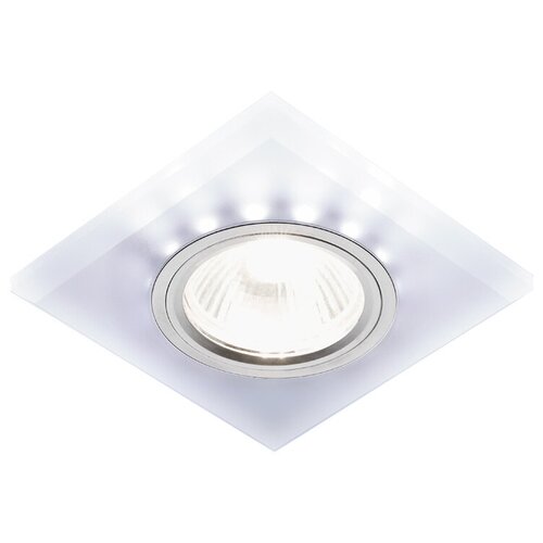 Светильник Ambrella light S215 W/CH/WH, матовый/хром, GU5.3, 50 Вт, цвет арматуры: серебристый, цвет плафона: хром, 50 шт.