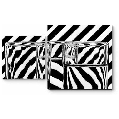 Модульная картина Черно-белая абстракция 150x90
