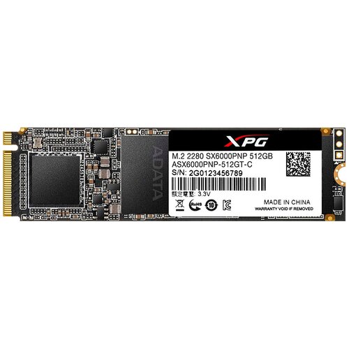 Твердотельный накопитель ADATA XPG 512 ГБ M.2 ASX6000PNP-512GT-C